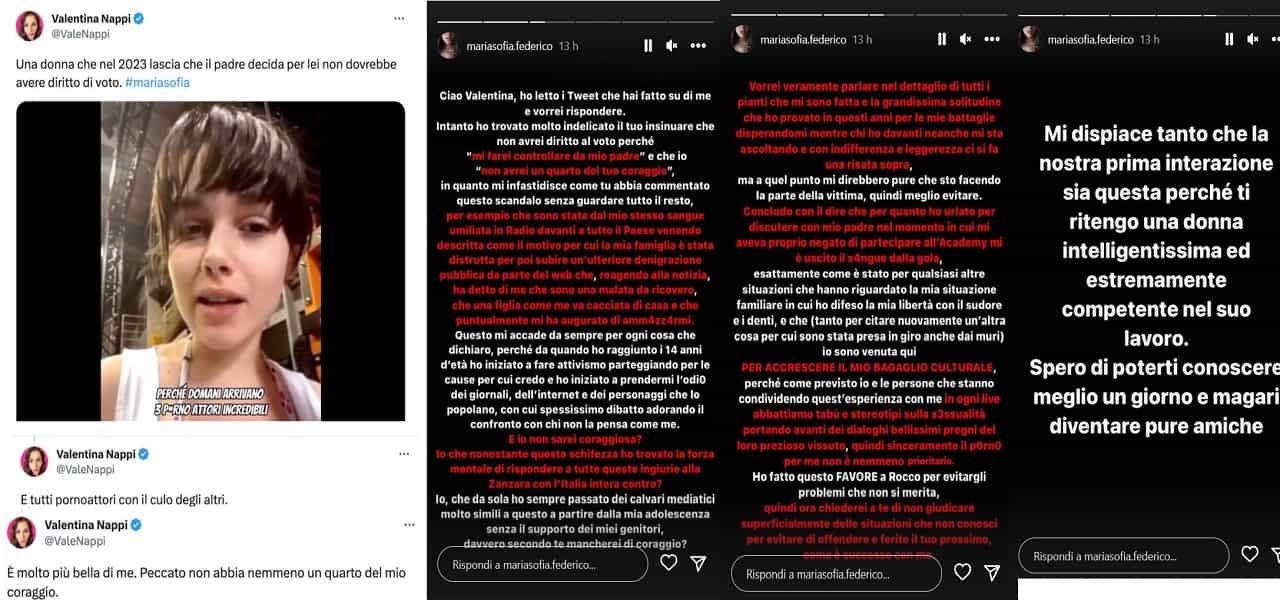 Valentina Nappi: "Maria Sofia Federico? Tutti pornoattori col caz*o degli altri"/ Lei replica ed ...